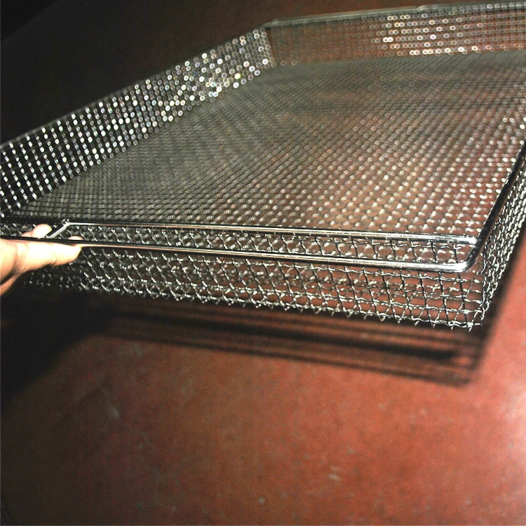 Bbq 304 Stainless Steel Wire Mesh Baking Tray - Buy Wire Mesh Baking ...