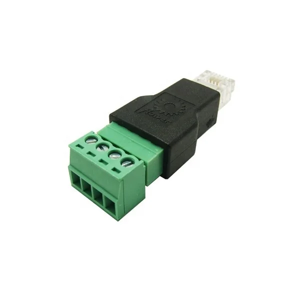 Adaptateur De Terminal Rj45 À Vis Connecteur Mâle À 4 Broches,5 Pièces ...