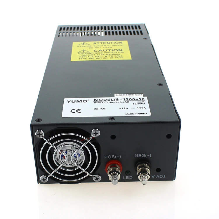 S-1200-12 CE Rohs 1200w 100A 12V SMPS - Big Power Supply