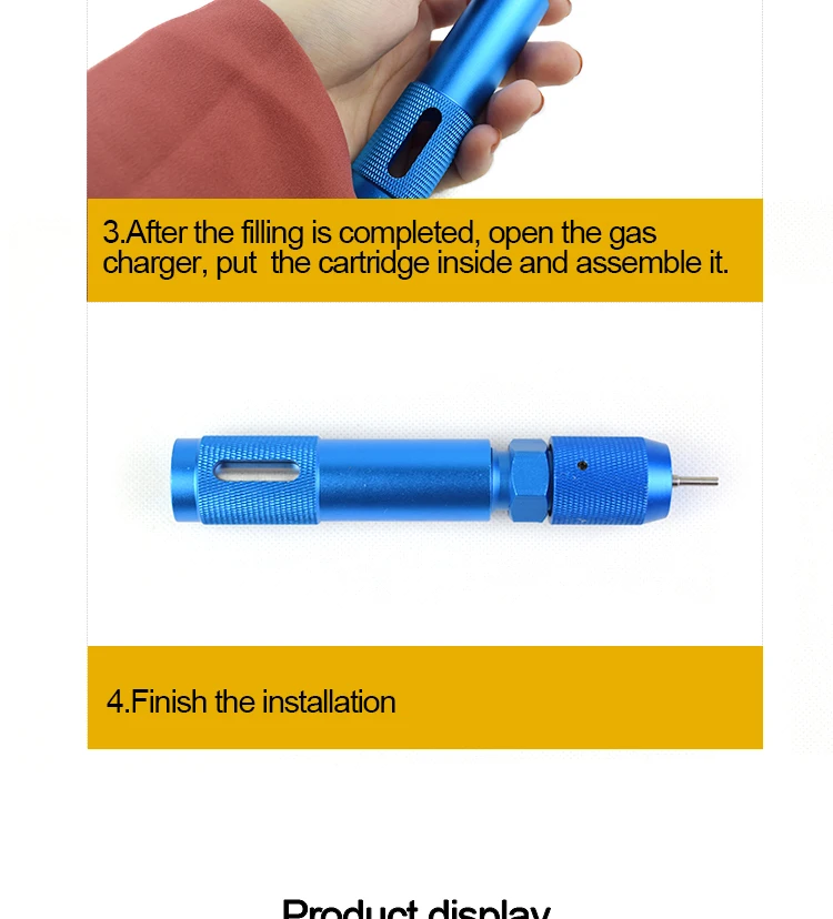 12g Co2 Cartridge Adapter Quick Gas Charger Cylinder Portable ...