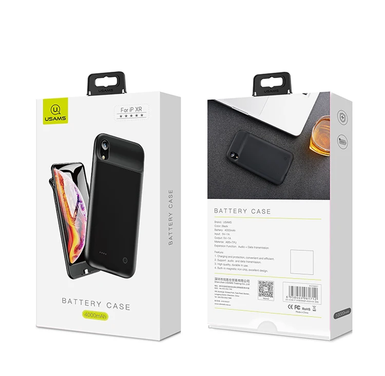 Usams Power Bank Phone Case 4000mah Portable Slim Thin Back Battery ...