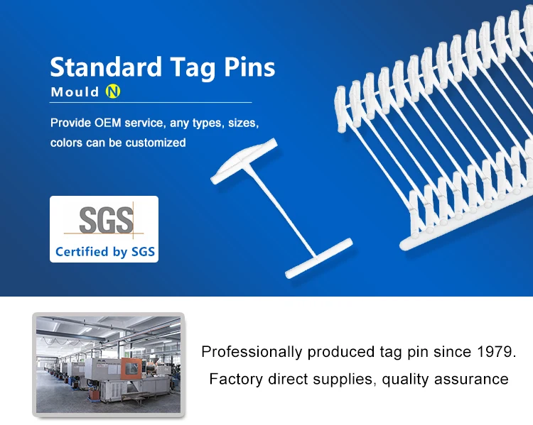 Garment Accessories Plastic Standard Clothes Tag Pins