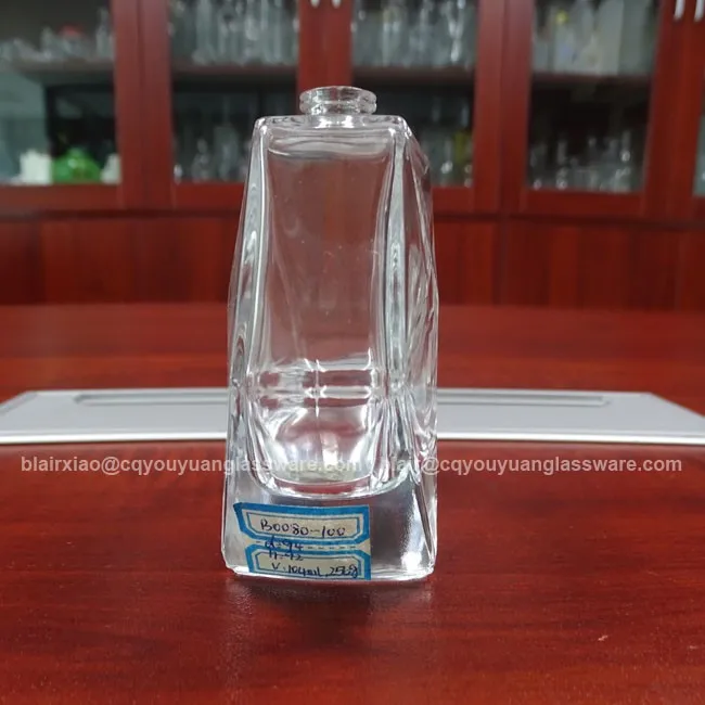 100ML Hexagon Shape Glass Perfume Bottle - Clear & Customizable