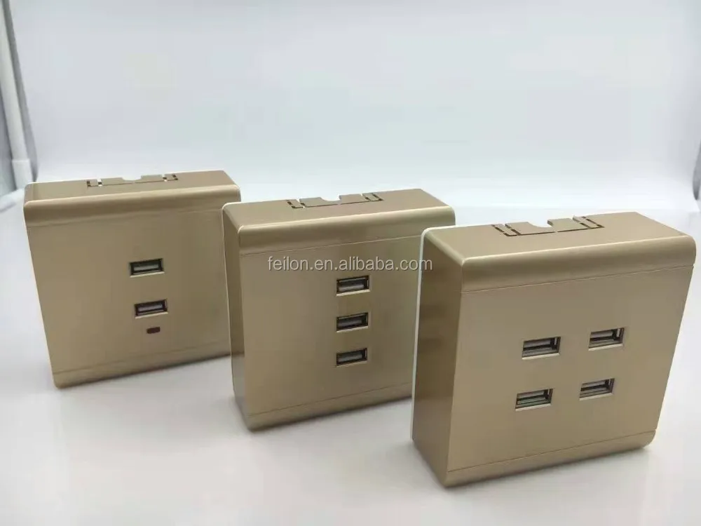 2pin - 6pin Usb Wall Socket 5v 2100ma Different Color Can Choose - Buy ...