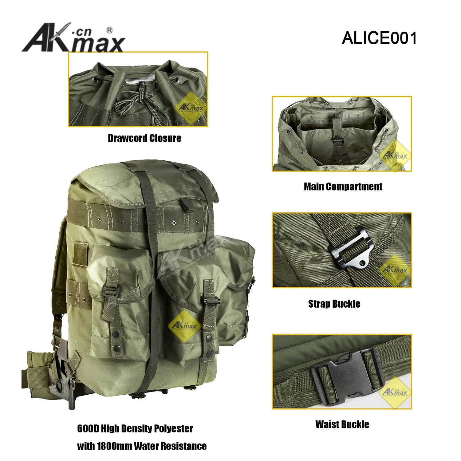 U.s Military Alice Backpack A.l.i.c.e. Field Pack Medium Size Army ...