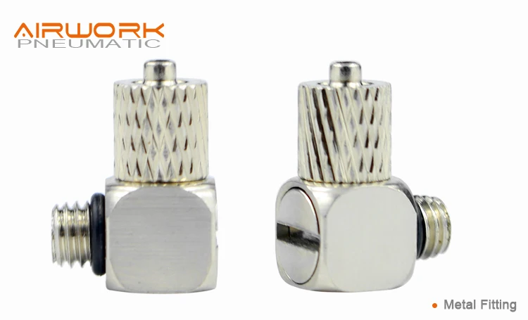Mini Micro Small Metal Pneumatic Joint Fitting Male Elbow Air Push In ...