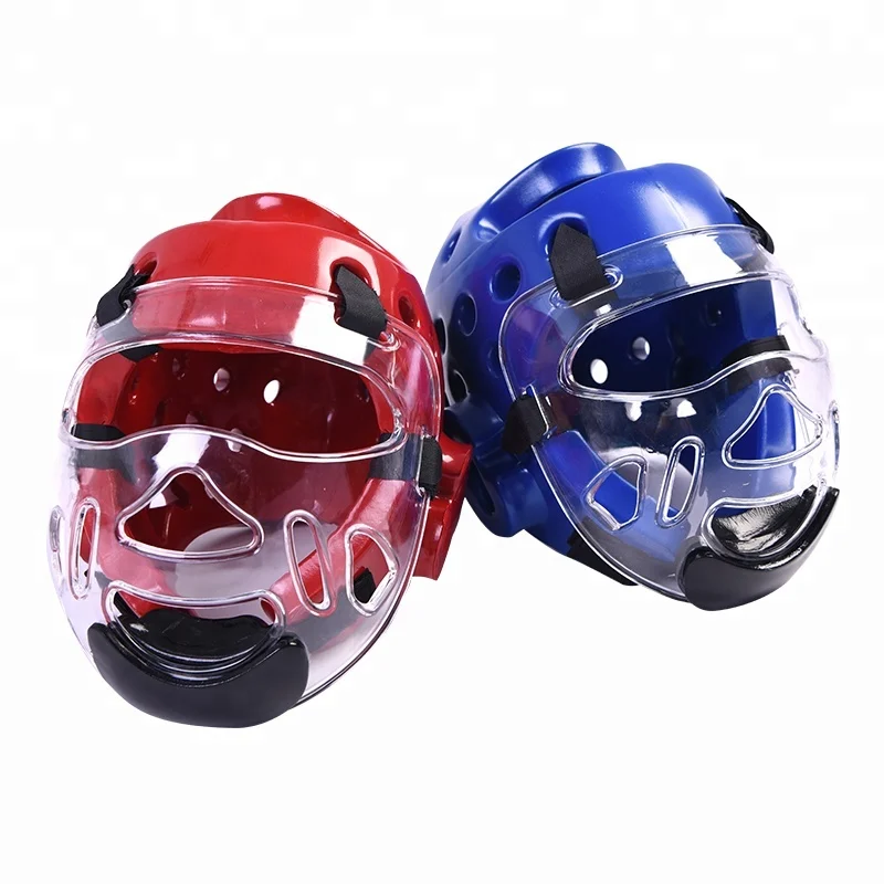 Sport Head Safety Guard Karate Sparring Helmet Gear With Face Shield ...