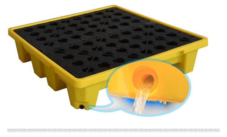 Low Profile Spill Containment - 4 Drum Bunded Pallet