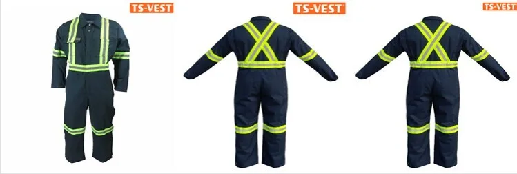 Safety Reflective Work Overall Uniforms - Durable & Customizable