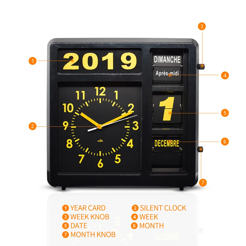 Wholesale Creative Home Decoration Smart Modern Flip Calendar Automatic ...