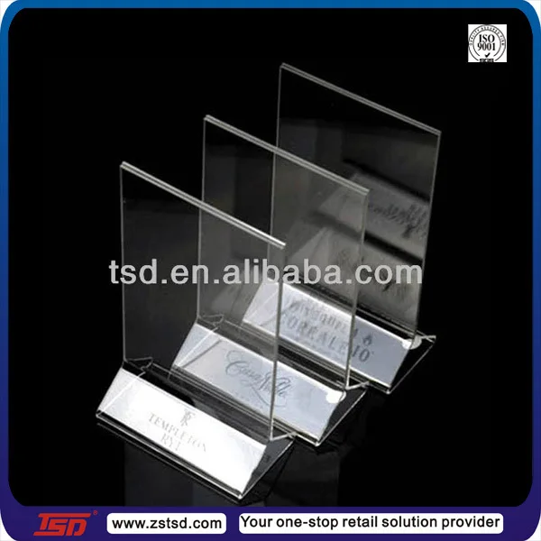 Hot Sale Tabletop Rotating Triangle Acrylic Table Menu Tent Card Holder ...