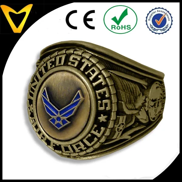 Vlink Jewelry Antique Us Military Veteran Ring For Army,Navy,Marines ...