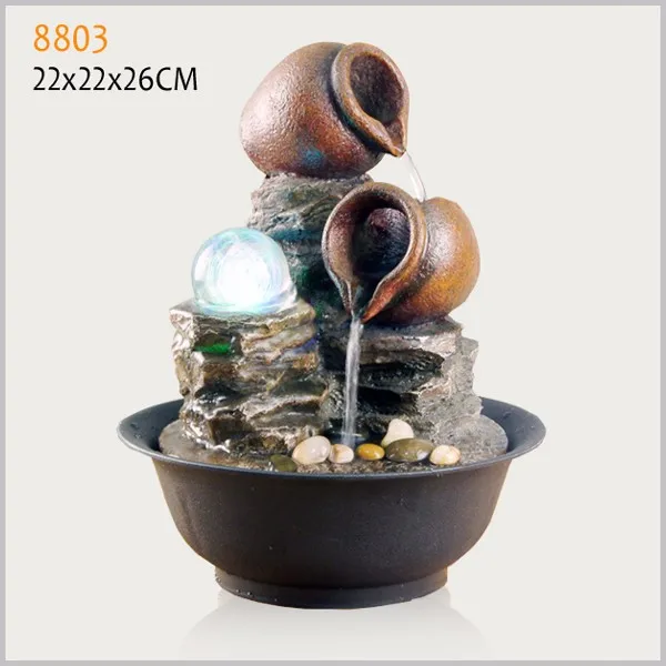 Polyresin fontana da tavolo dell'interno articolo feng shui mini ...