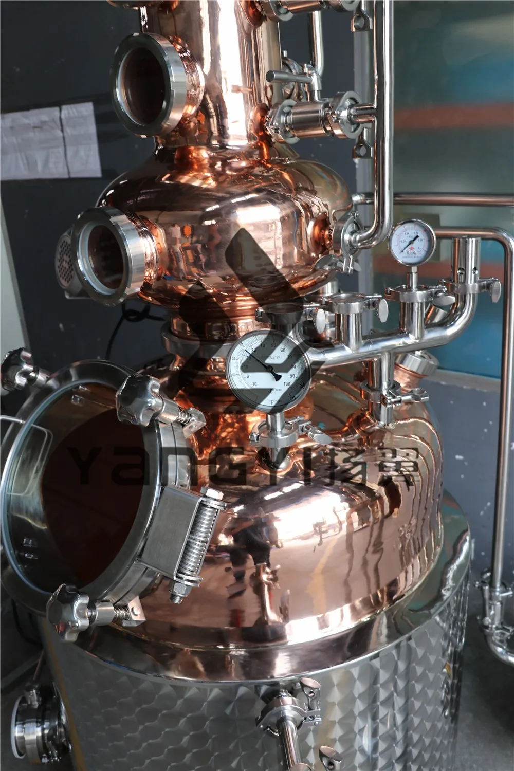 100l Copper Boiler Distillation Moonshine Alcohol Distillery Equipment ...