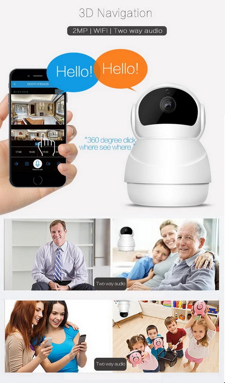 Ipc360 Smart Home Mini Cctv Security Wifi Wireless Ip Camera - Buy ...