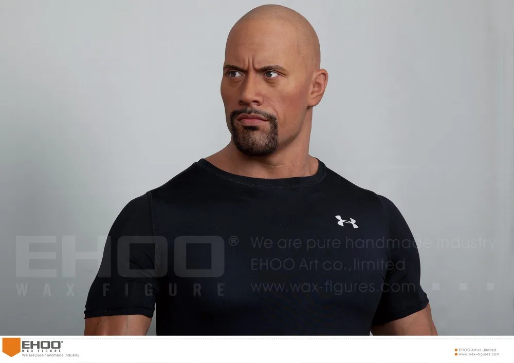Movie Sculpture Statue Dwayne Johnson Silicone Wax Figure - Buy Action ...