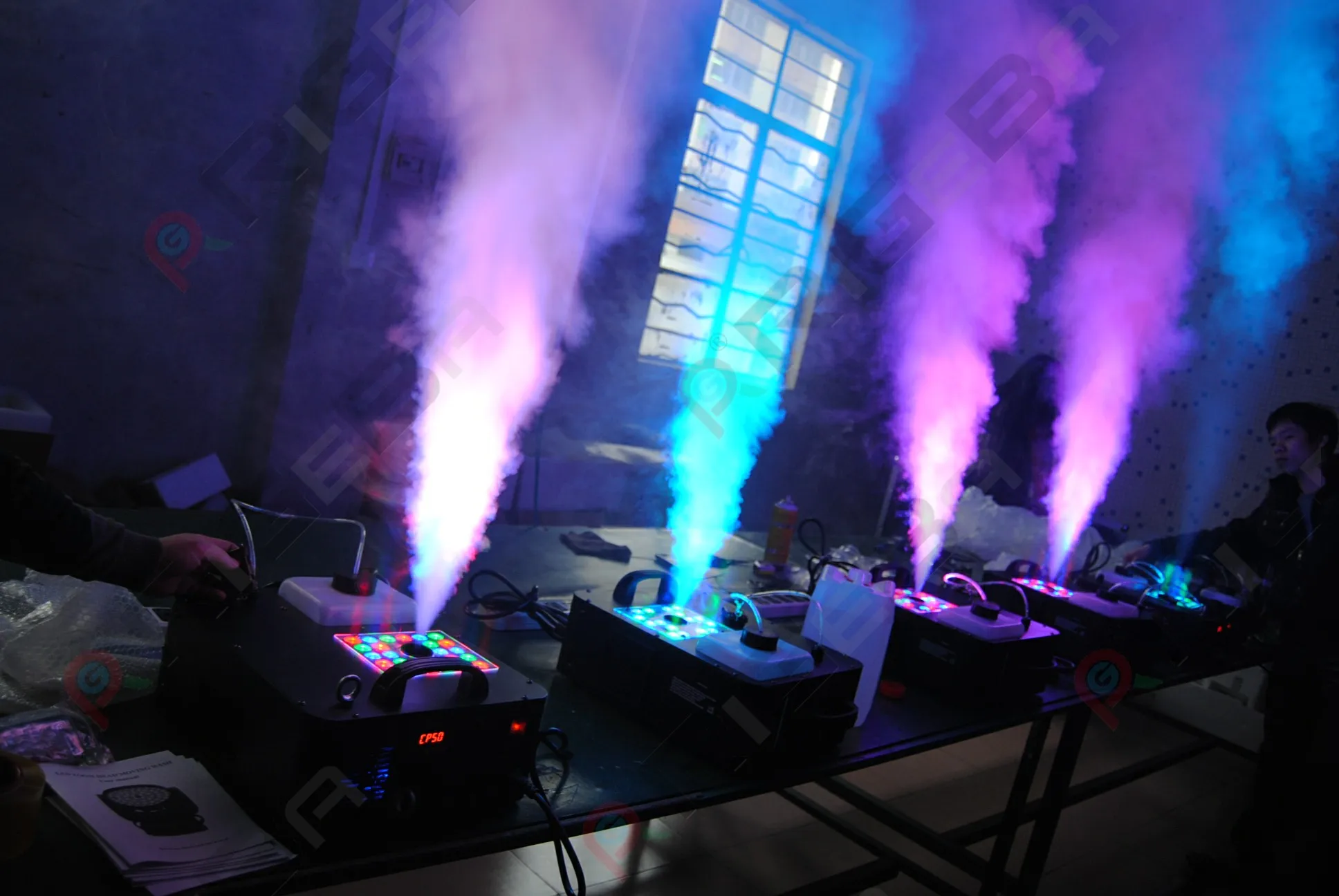 Colored Smoke Led 1500w Rgb Smoke Machine Effect For Stage Lighting ...