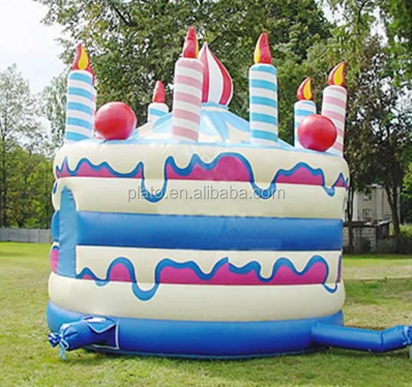 Big Inflatable Birthday Cake Model With Candle For Birthday Party ...
