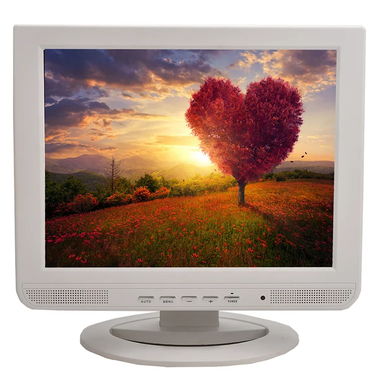 White Color 15 Inch LCD TV Monitors - DETAIK OEM Quality