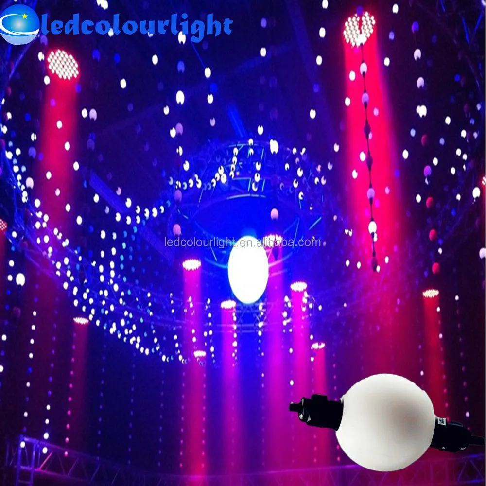 50mm Milk Color Dmx Addressable 8x8x8 3d Cube Dmx Led 3d Ball Light ...