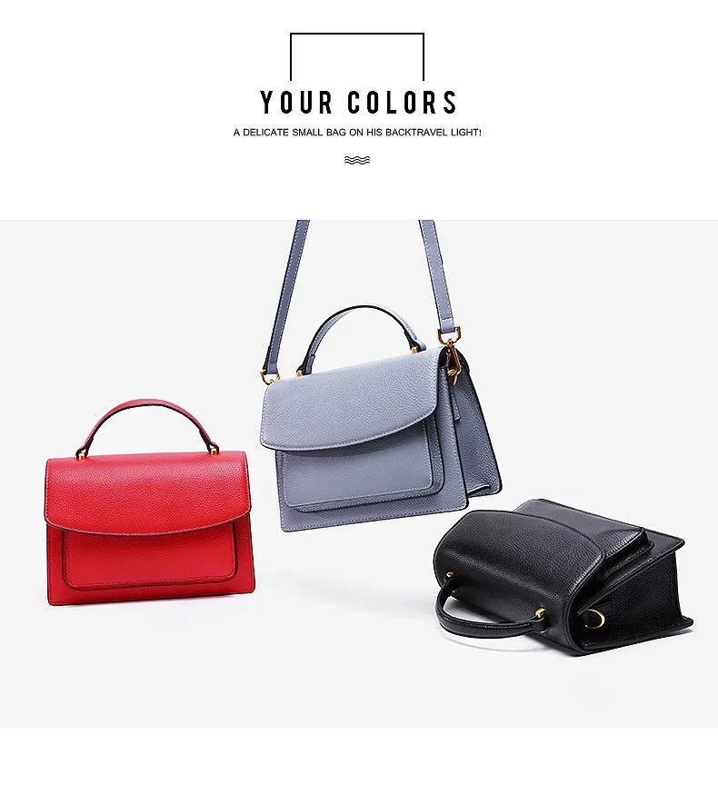 2022 Fashion Genuine Leather Crossbody Bags Women Soft Jing Pin Leather ...