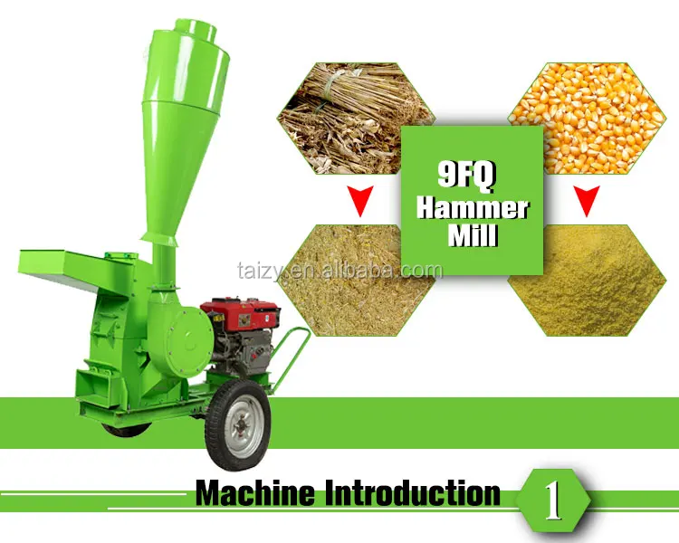 Diesel Engine Maize Grinding Hammer Mill With Cyclone - Buy Hammer Mill ...
