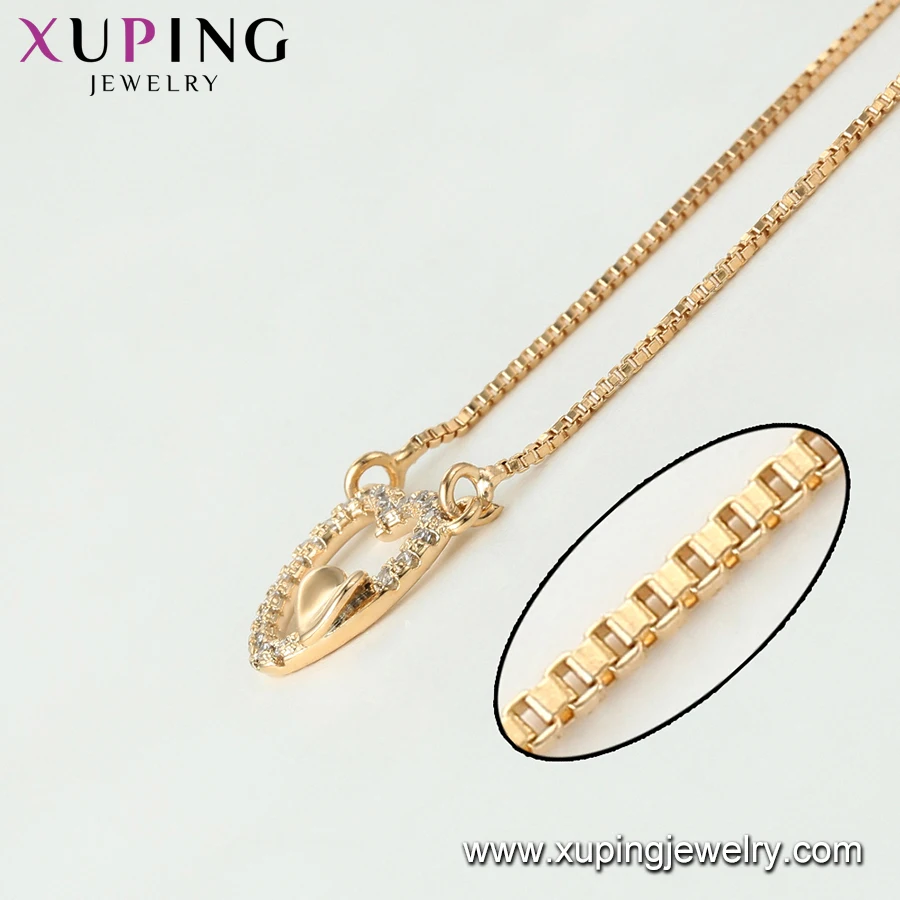 Xuping Fashion Design 18K Gold Color Heart Shape Jewelry Set