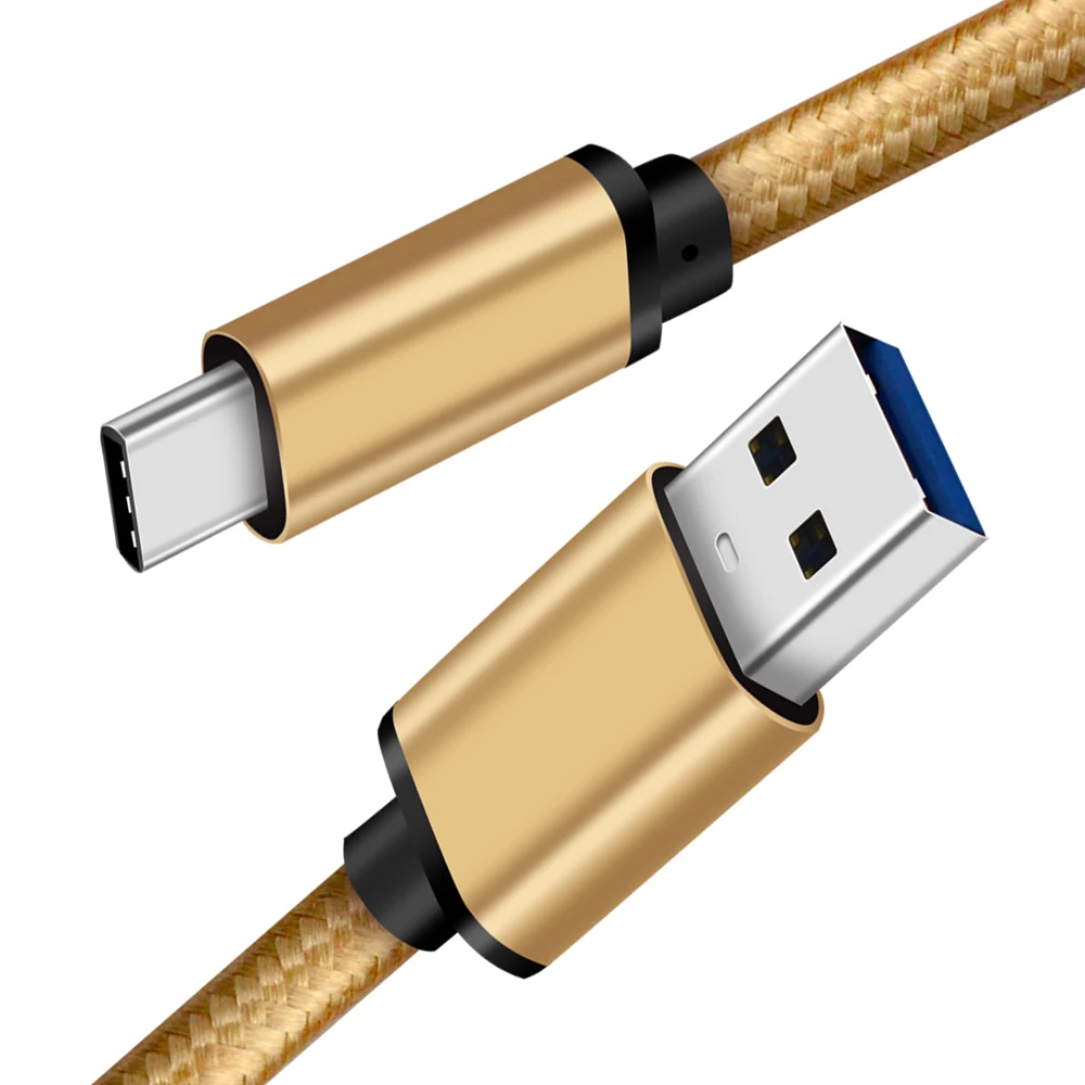 Nylon Braid USB-C Cable - 1M/2M Fast Charging & Data Sync