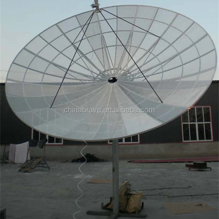 C Band 5m Mesh Dish Antenna Tv Satellite Dish Antenna Pole Mount Strong ...
