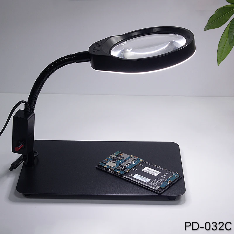 Universal Desktop Magnifier Usb With Led Light 10x For Maintenance ...
