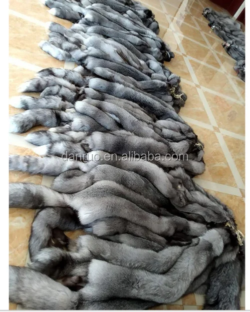 High Quality Fox Fur Pelt - Real Natural Silver Fox Skin