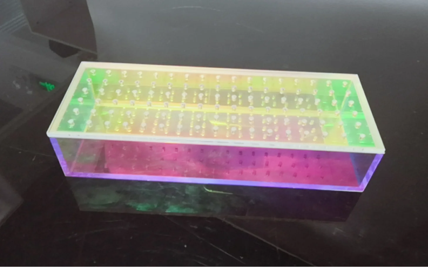 Iridescent Furniture Transparent Acrylic Jewelry Storage Iridescent Box ...