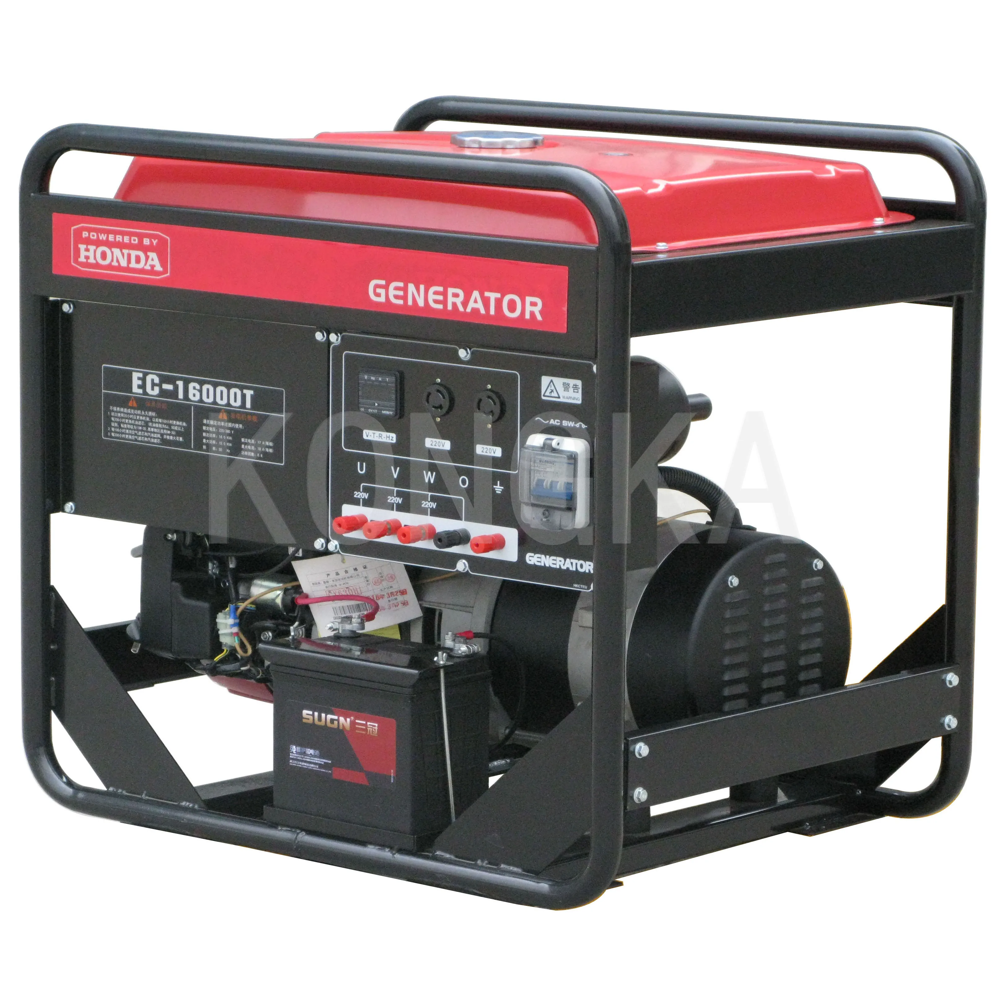 230V 400V 50HZ 3 Phase GX690 12KW 15KVA Gasoline Generator