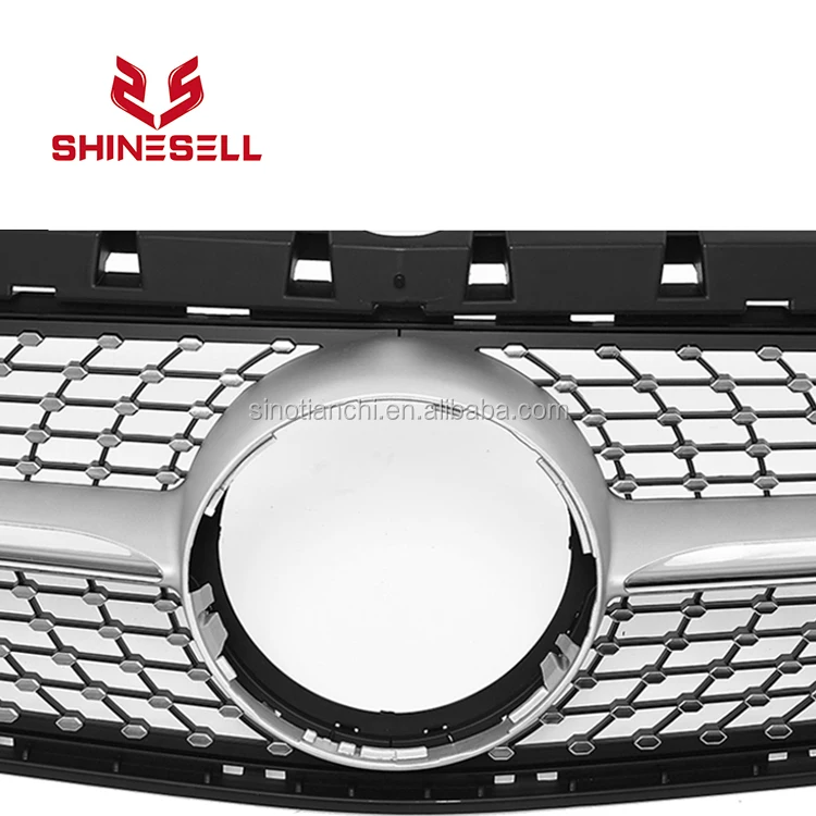 Silver Front Grill Diamond Grille For Mercedes Benz W246 B Class B180 ...