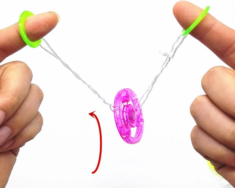2018 Rushed Juguetes Hand Pull Luminous Flashing Rope Flywheel Toy Led ...