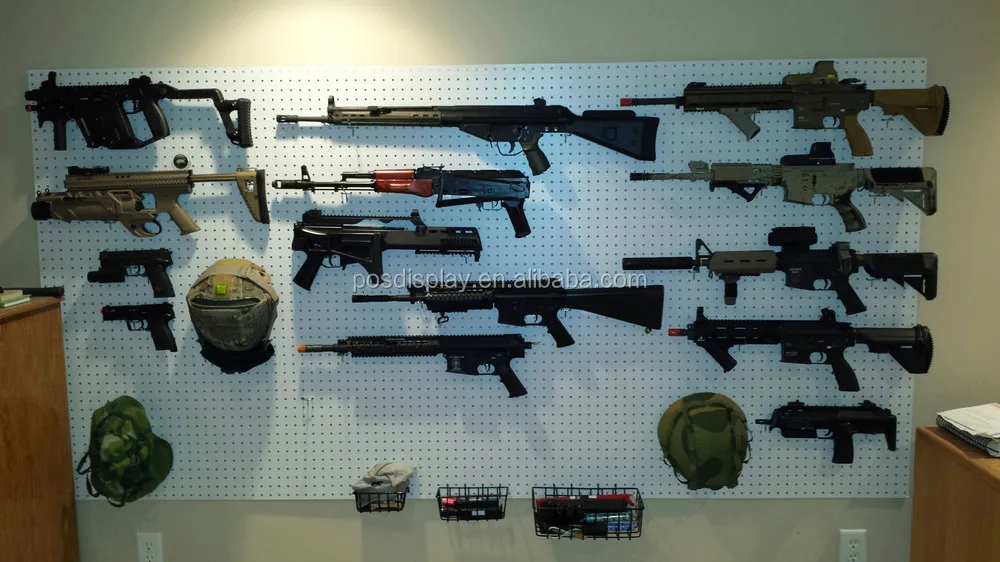 Gun Display Stand Accessories Heavy Duty Black Metal Display Racks And ...