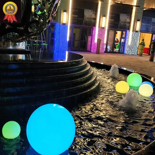 Waterproof LED Floating Swimming Pool Ball Light Plastic LED Orbs ...