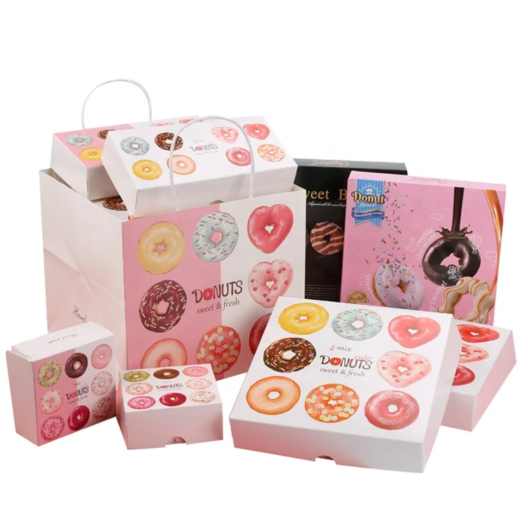Printed Cardboard Paper Donut Box For Packaging - Buy Donut Box,Donut ...