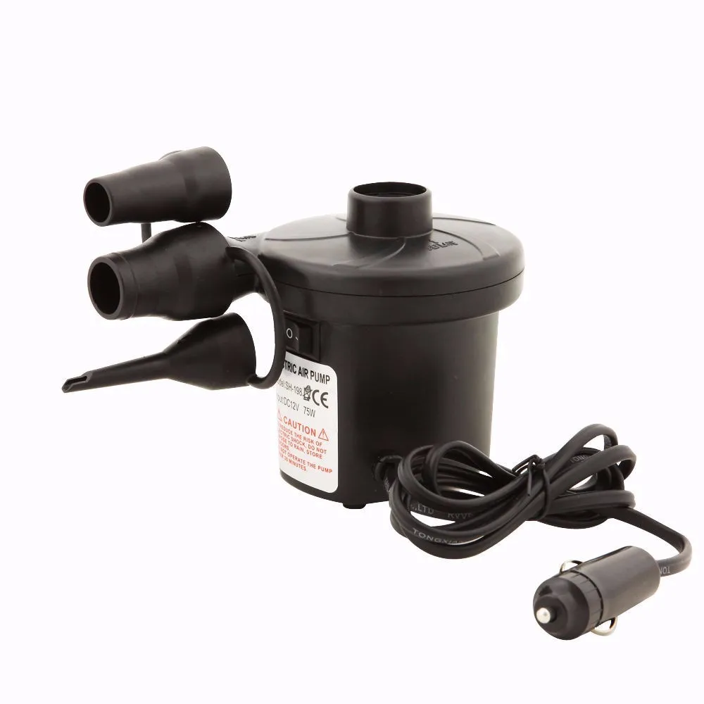 New 12v Car Auto Dc Electric Air Pump Inflator With 3 Nozzles - Buy ...