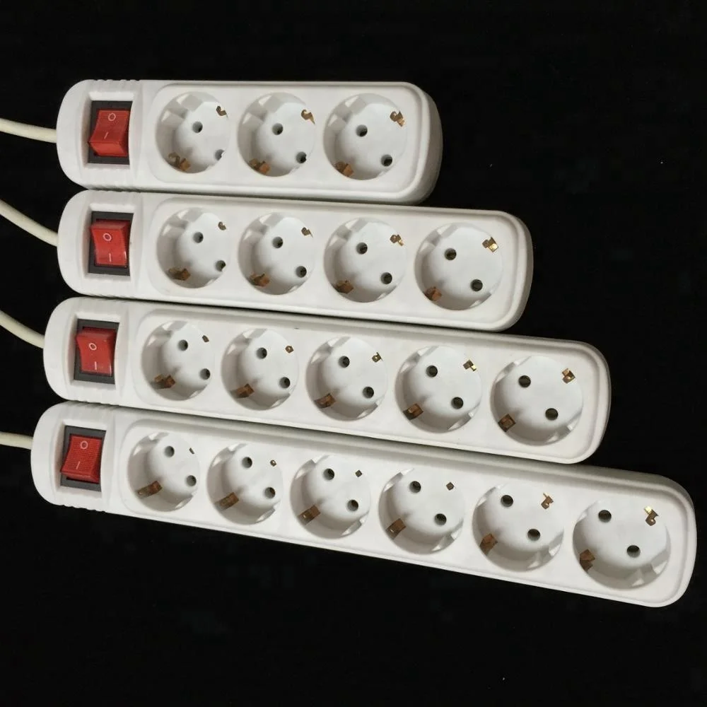 3 to 6 Ways Outlet Power Strip Israel Multi Plug Extension