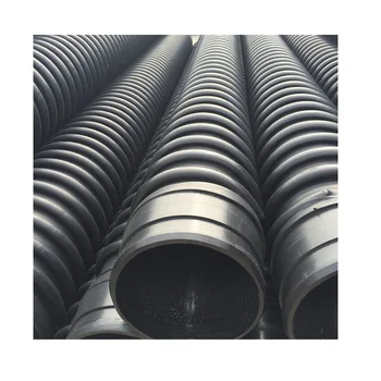 12 Inch Black Corrugated Double Wall Plastic Culvert Pipe For Drain ...