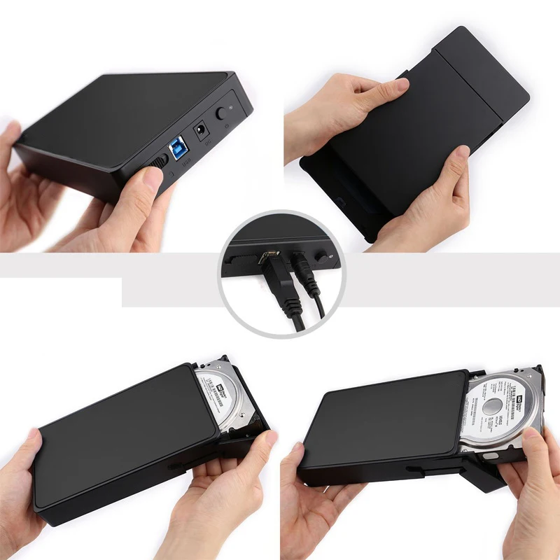 Usb 3.0 External 3.5" Inch Sata Hard Drive Enclosure Ssd Hdd Disk ...