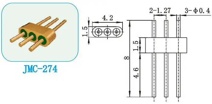 3 Pins Hermetic Multi-Pin Header - RF Seal Connector