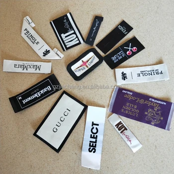 Wholesale Custom Brand Name Screen Printing Silk Ribbon Clothing Label ...