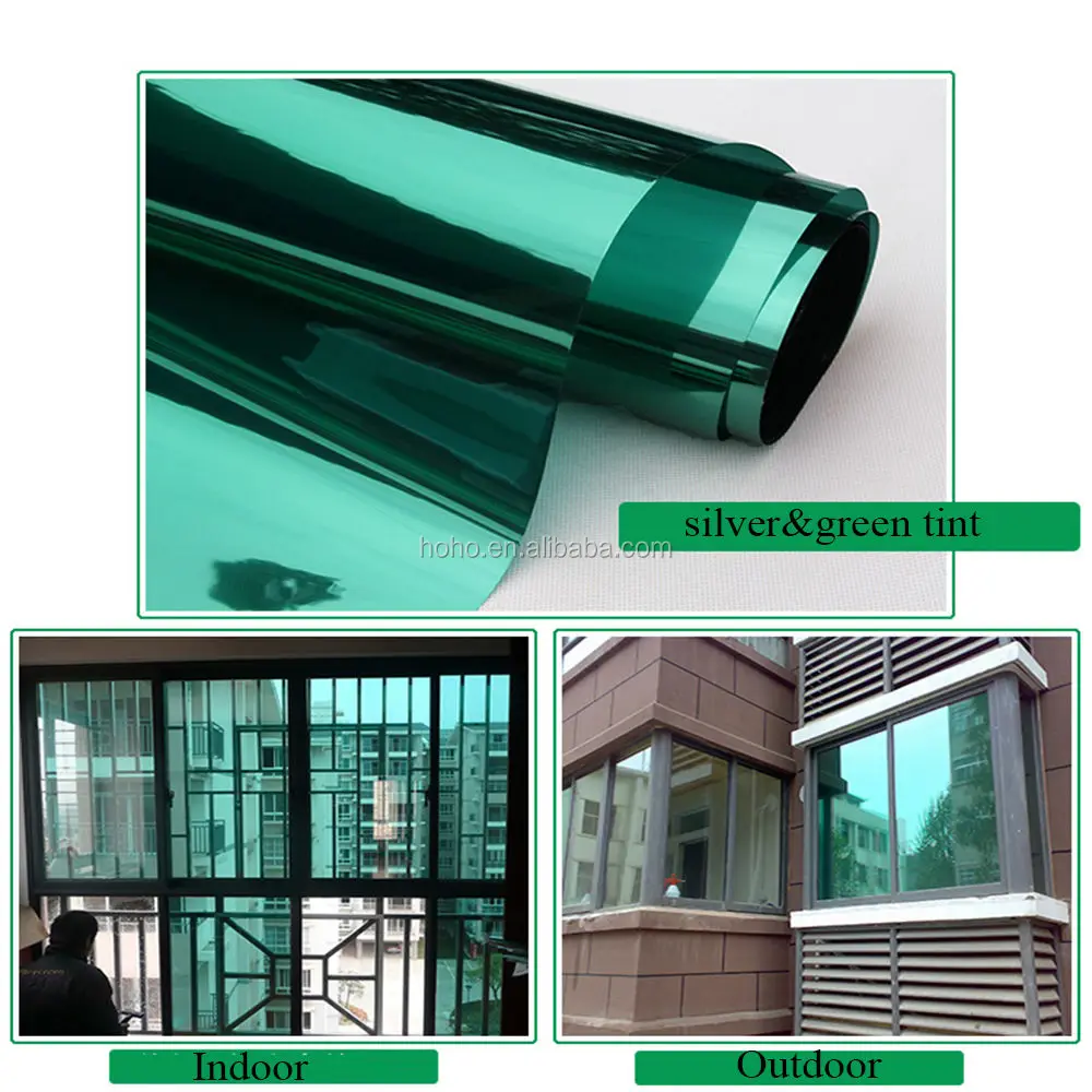 B-0405 VLT13% Heat Control Green Silver Window Tint for Home Office ...