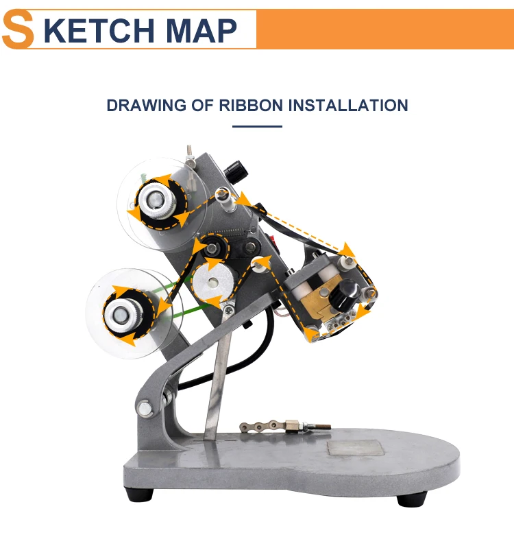 DY8 Manual Hot Stamp Ribbon Printer Coding Machine