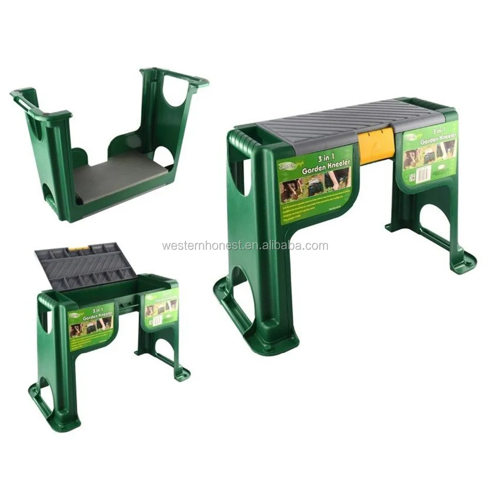 Plastic Garden Knee Stool/ Garden Kneeler/ Foam Pad Garden Seat Stool ...