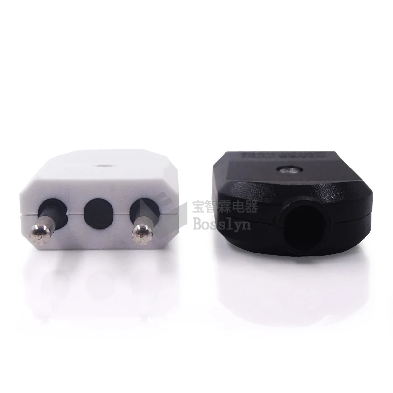 10a 4.0mm 2 Round Pin Eu Euro European Italy Power Cord Plug Rewireable ...