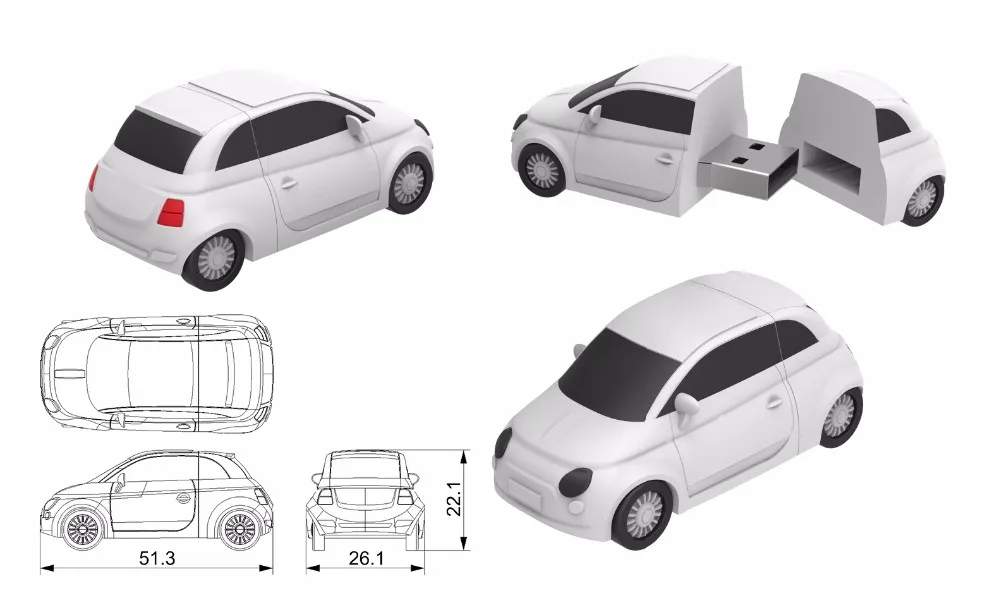 2019 New Release 3d Pvc Mini Car Shaped Usb Pen Drives Special Design ...