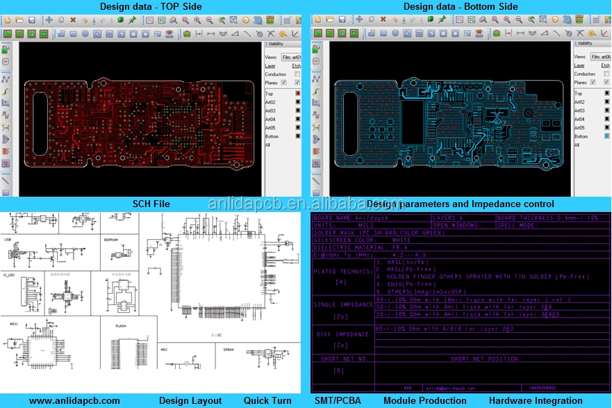 Gamepad Electronic Pcb Board Layout Design Service by Anlidapcb